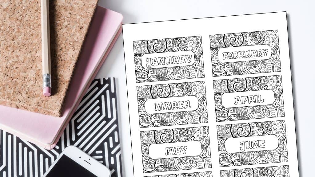 FREE Printable Monthly Coloring Bookmarks - My Printable Home