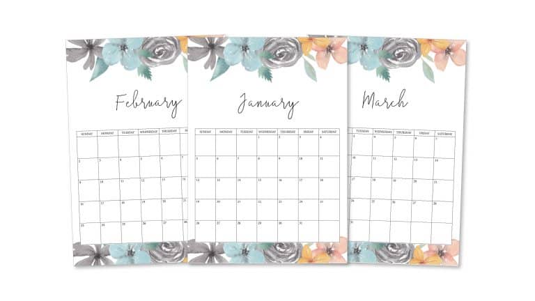 4 FREE Printable Monthly Calendars for 2020 - My Printable Home