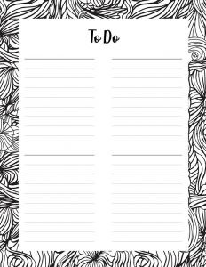 11 FREE Printable To Do Lists That You Can Color In - My Printable Home