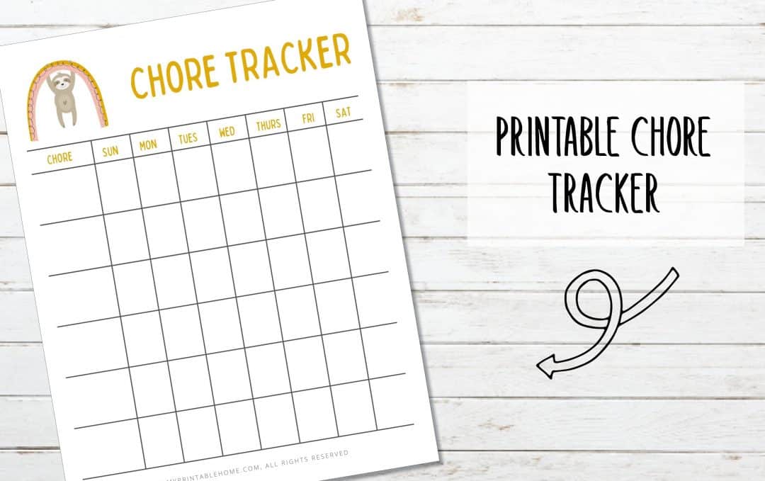 Kids Chore Tracker - My Printable Home