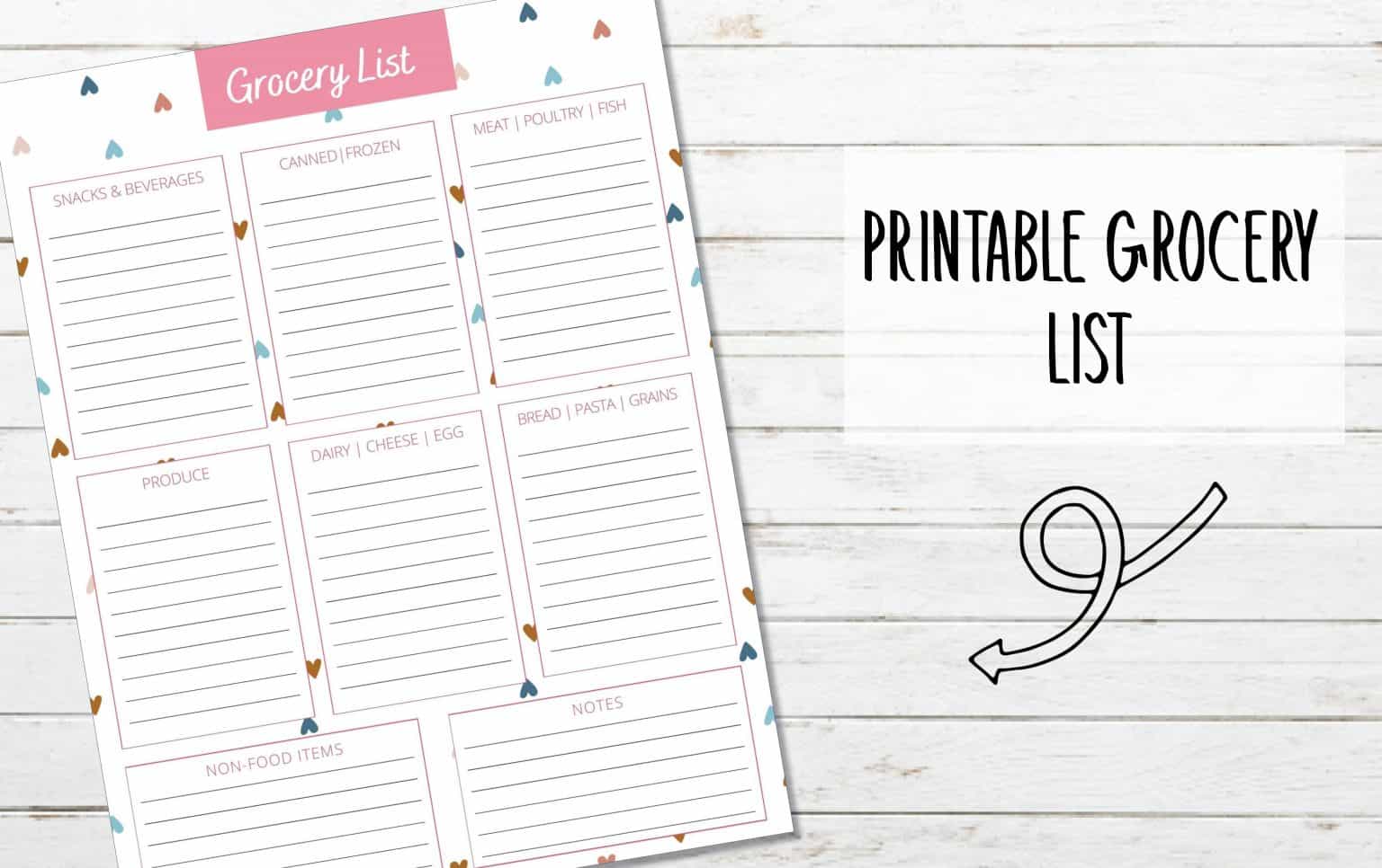 Printable Grocery List My Printable Home