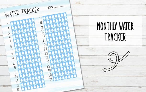 Printable Monthly Water Tracker - My Printable Home