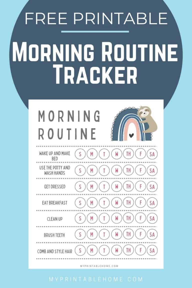 Morning Routine Tracker - My Printable Home