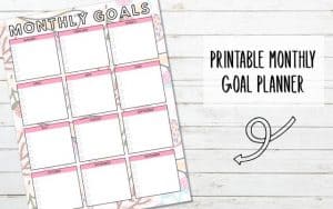Printable Monthly Goal Planner - My Printable Home