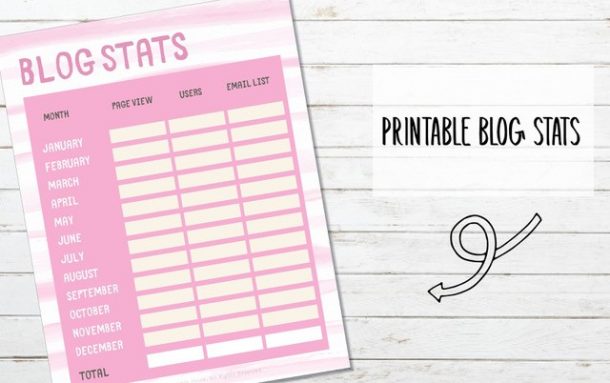 Free Printable Blog Stats Page - My Printable Home