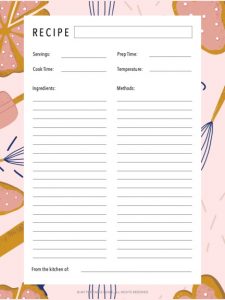 12 Printable Recipe Planner Pages - My Printable Home