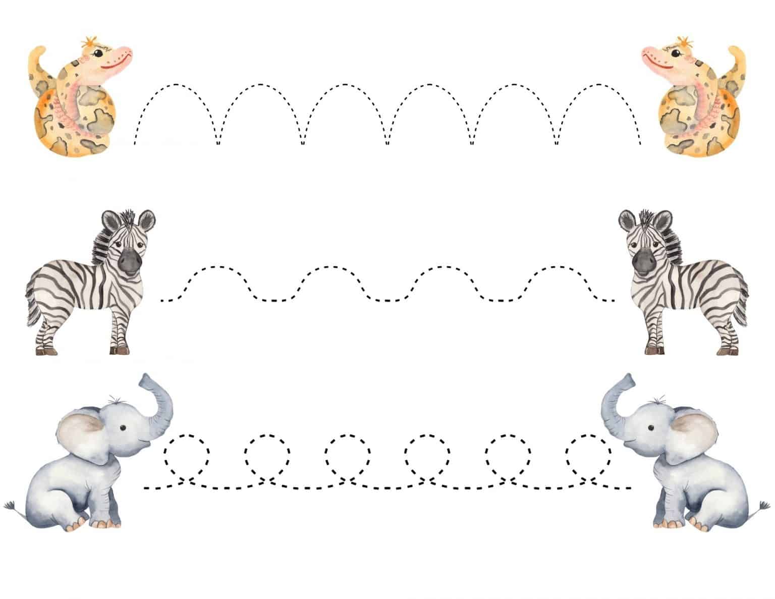 FREE Printable Animal Line Tracing Activities - My Printable Home