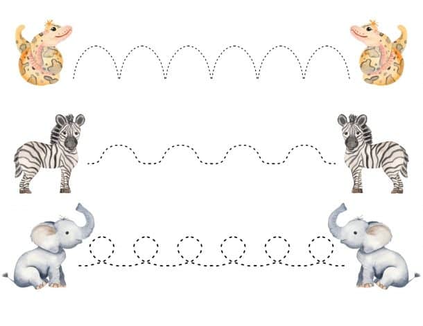 FREE Printable Animal Line Tracing Activities - My Printable Home