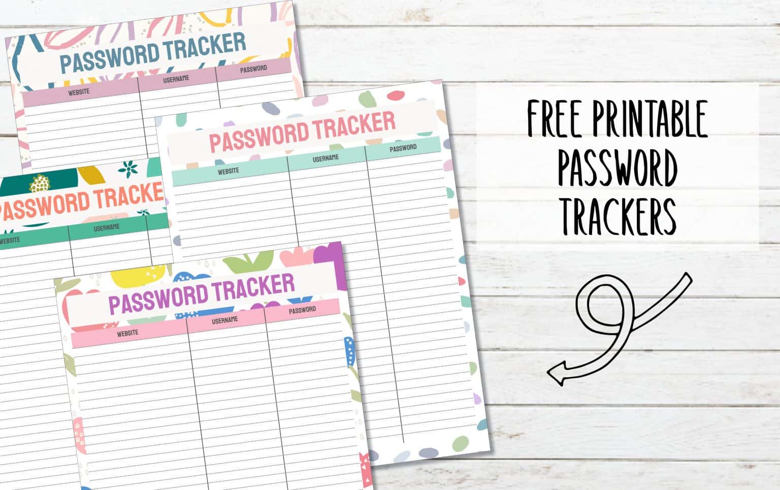 13 FREE Printable Password Trackers - My Printable Home