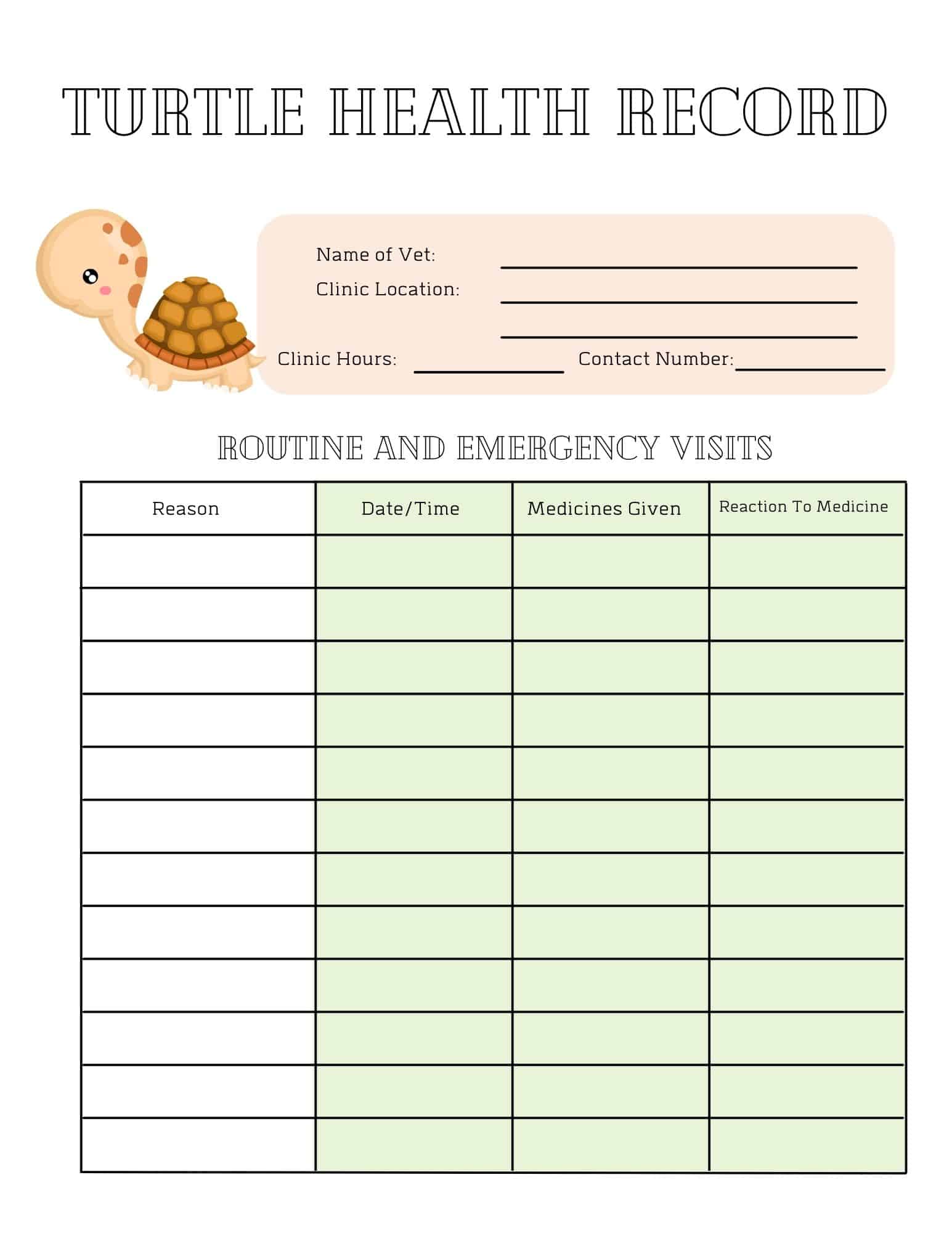 5 FREE Printable Pet Health Record Sheets - My Printable Home