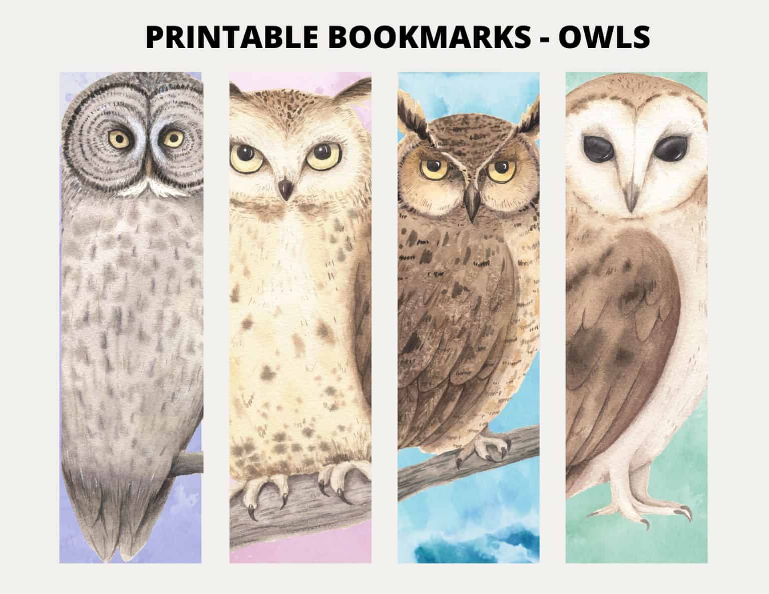 Printable Owl Bookmarks - My Printable Home