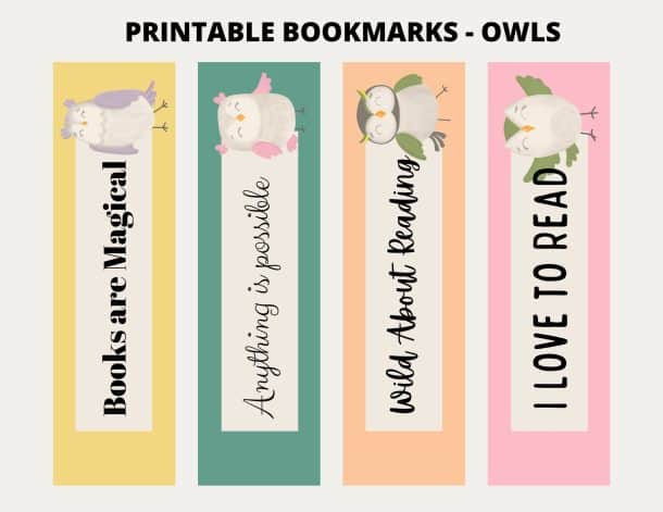Printable Owl Bookmarks - My Printable Home