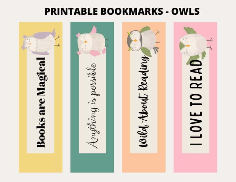 Printable Owl Bookmarks - My Printable Home