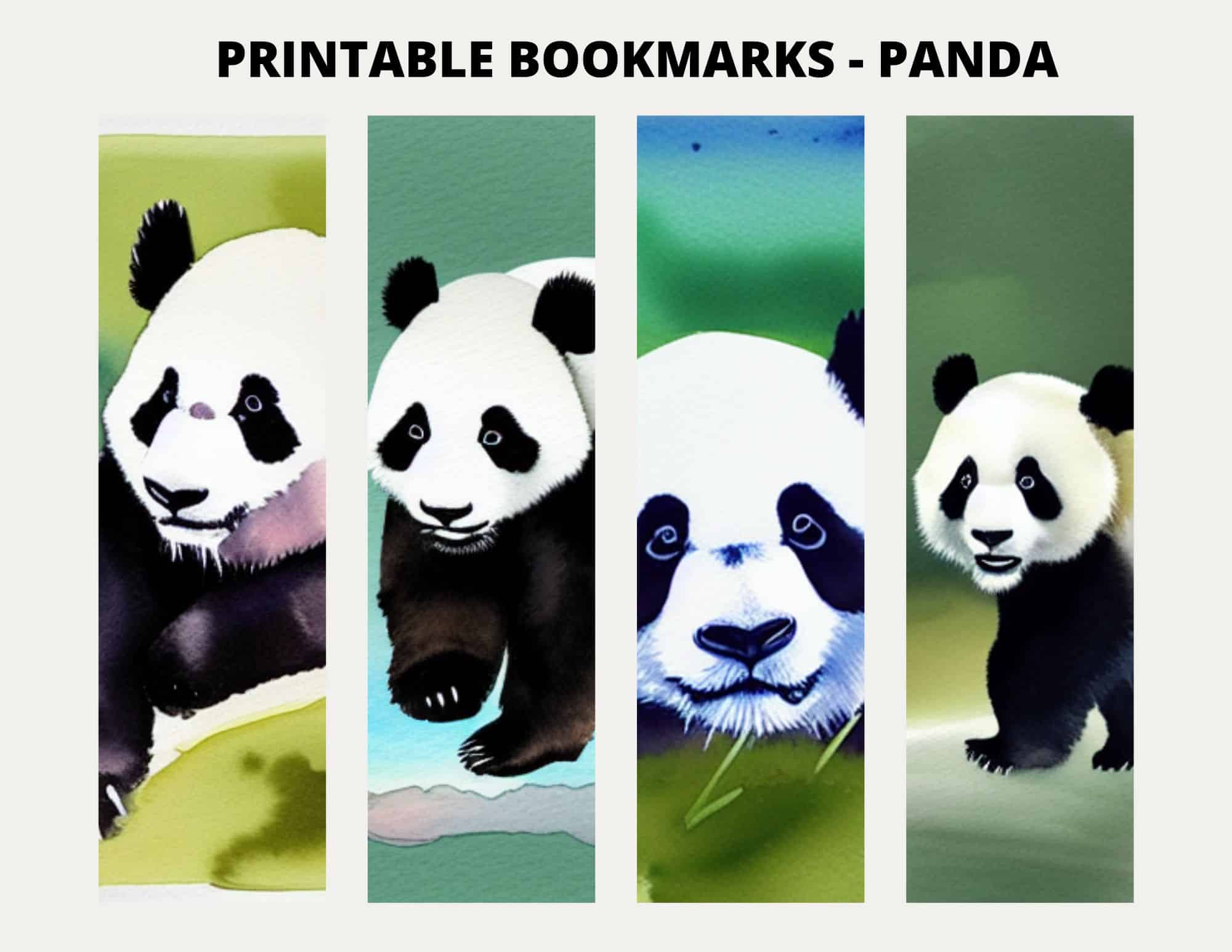 FREE Printable Panda Bookmarks - My Printable Home