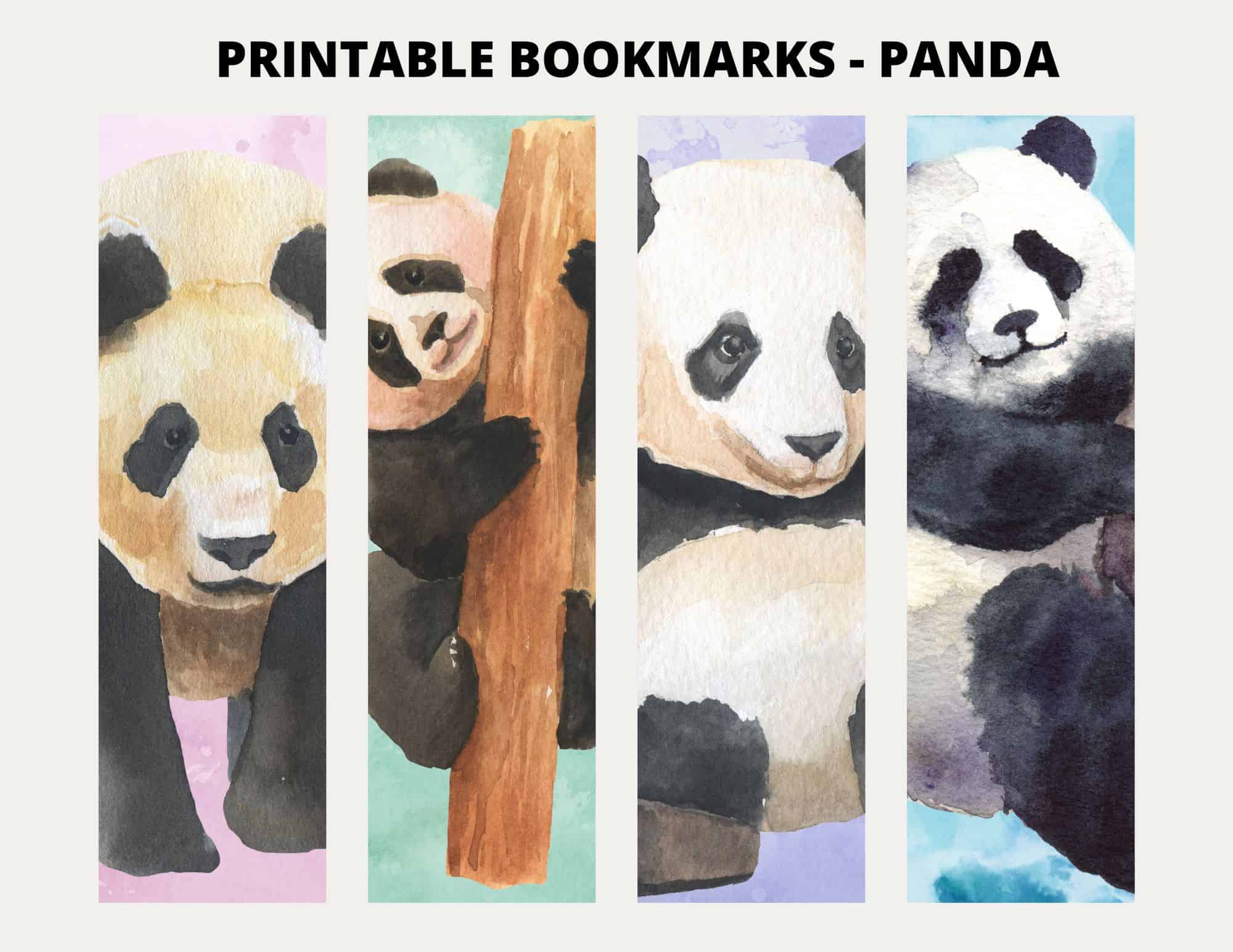 FREE Printable Panda Bookmarks - My Printable Home