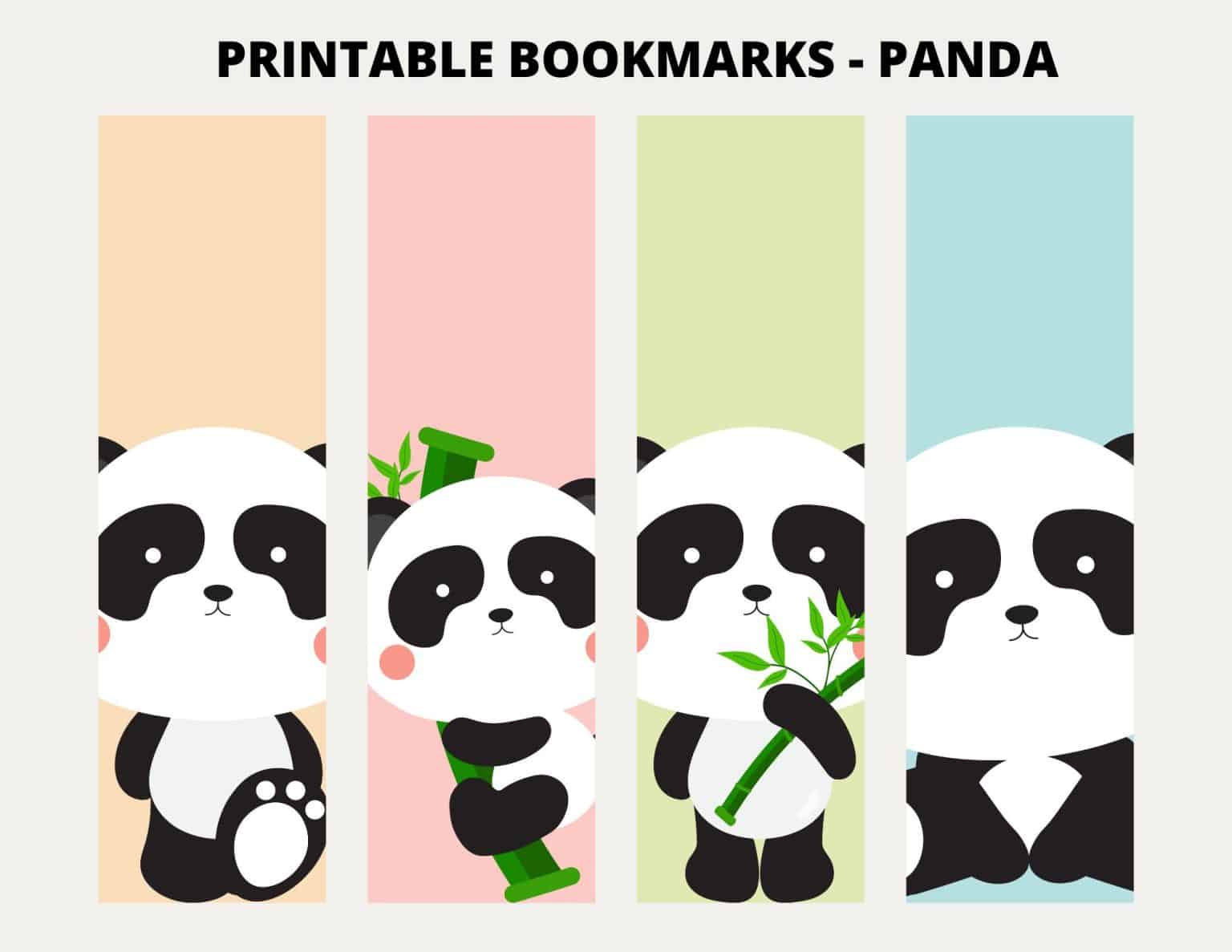 FREE Printable Panda Bookmarks - My Printable Home