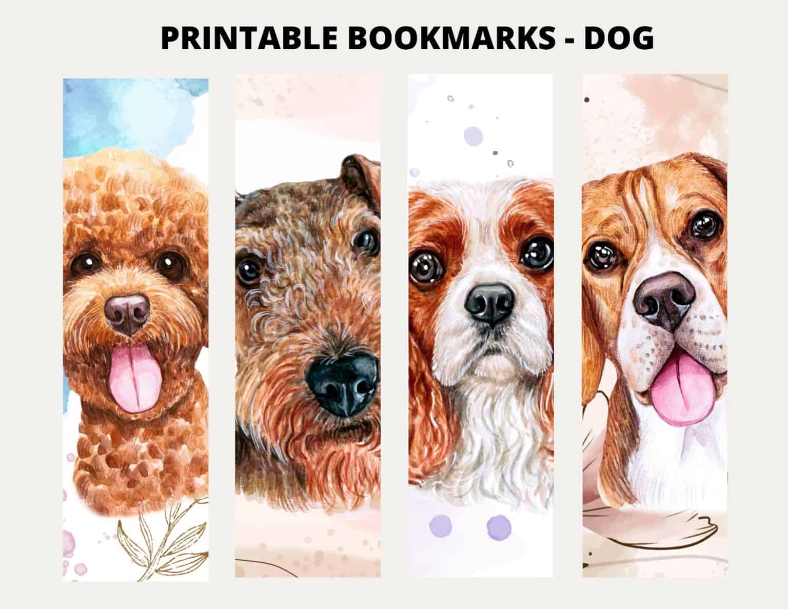 FREE Printable Dog Bookmarks - My Printable Home