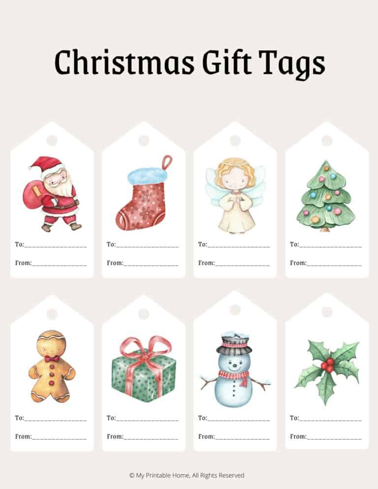 Printable Christmas Gift Tags - My Printable Home
