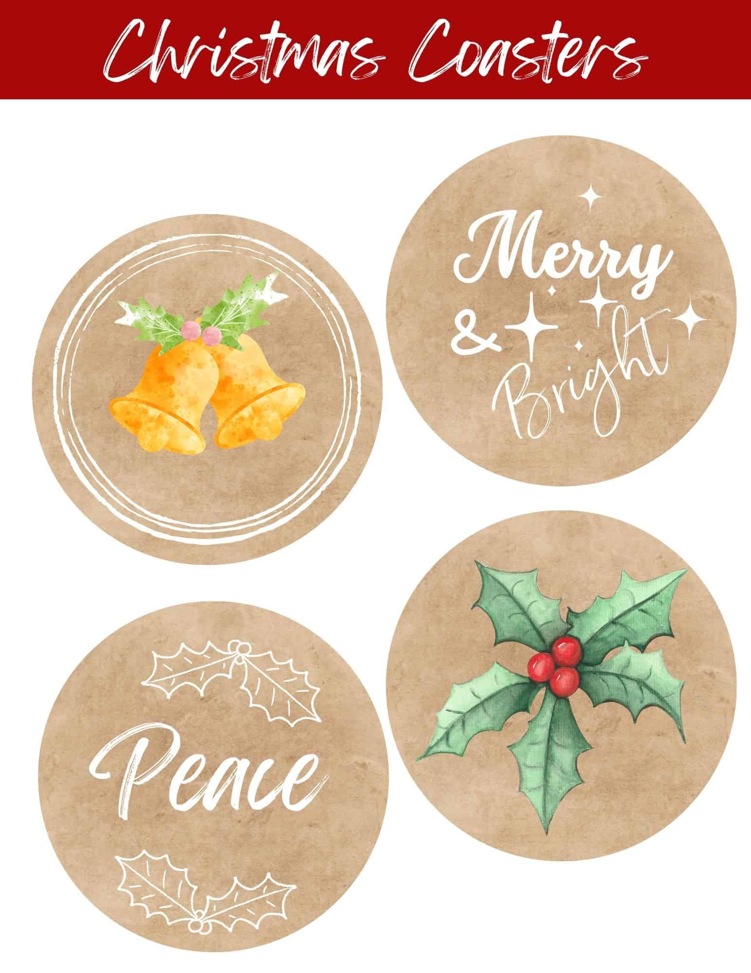 Printable Christmas Coasters - My Printable Home