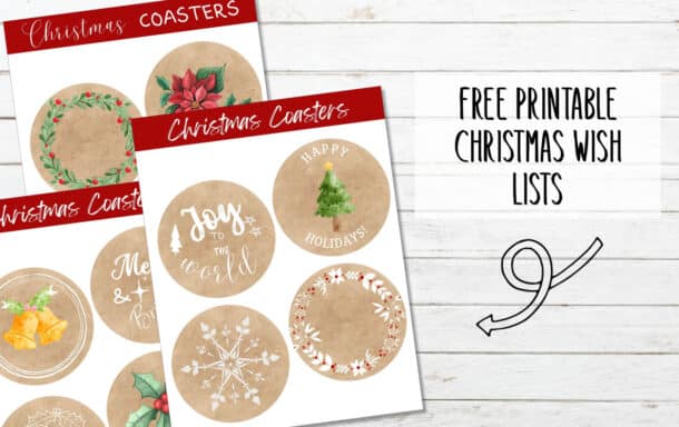 Printable Christmas Coasters - My Printable Home