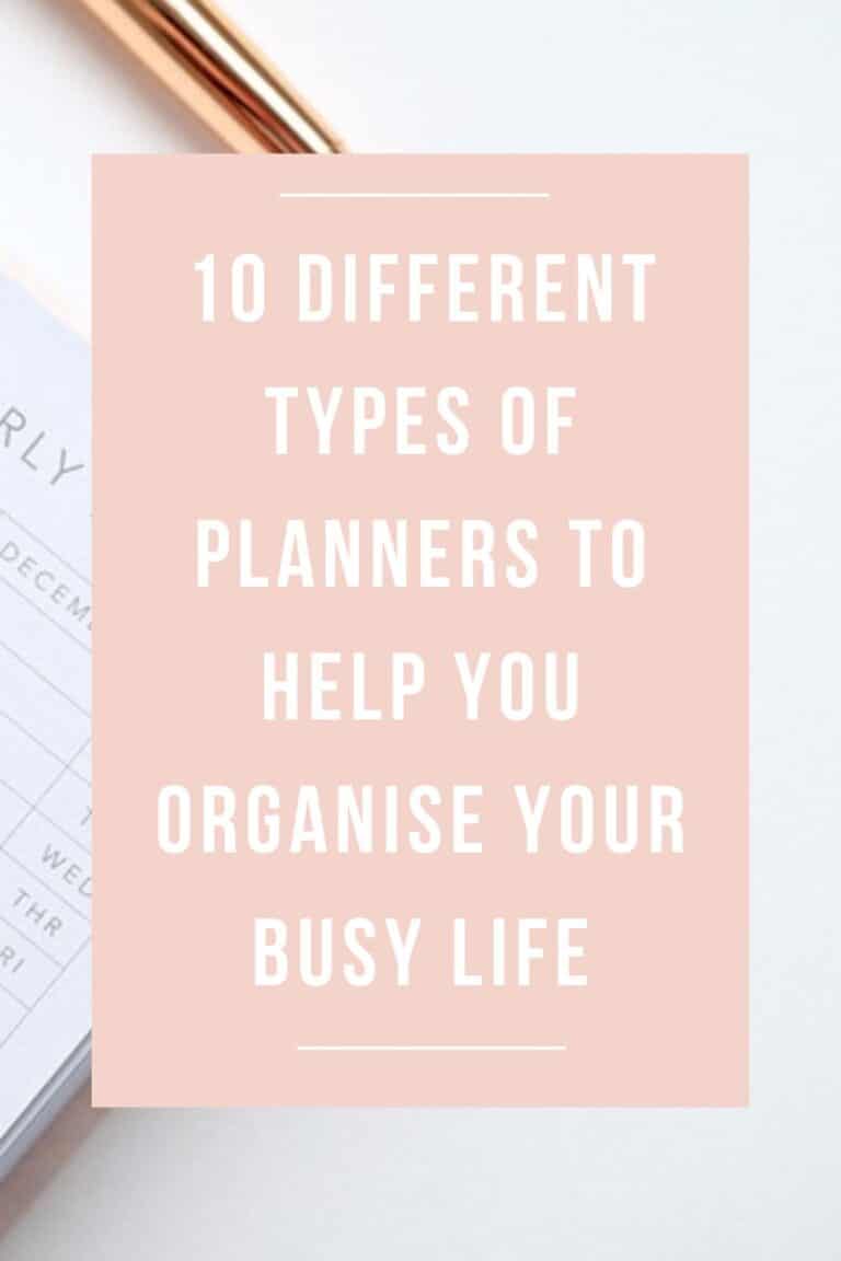 10 Different Types of Planners to Help You Organise Your Busy Life - My ...