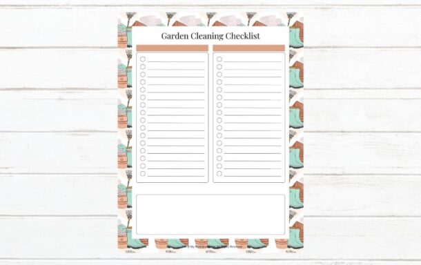 FREE Printable Garden Cleaning Checklist - My Printable Home