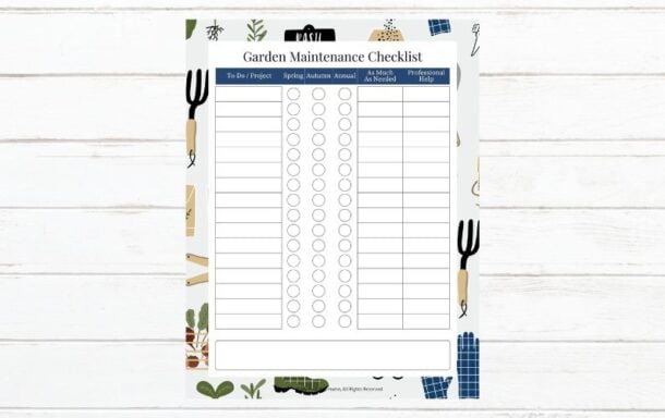 FREE Printable Garden Maintenance Checklist - My Printable Home