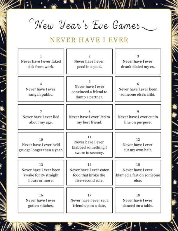 18 Free Printable Adults New Year’s Eve Party Games & Activities - My ...