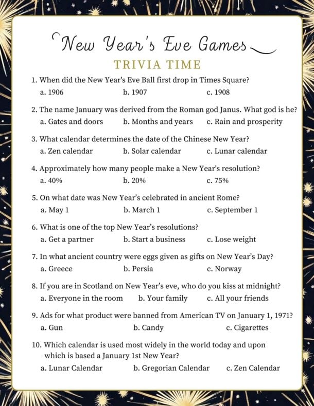 18 Free Printable Adults New Year’s Eve Party Games & Activities - My ...