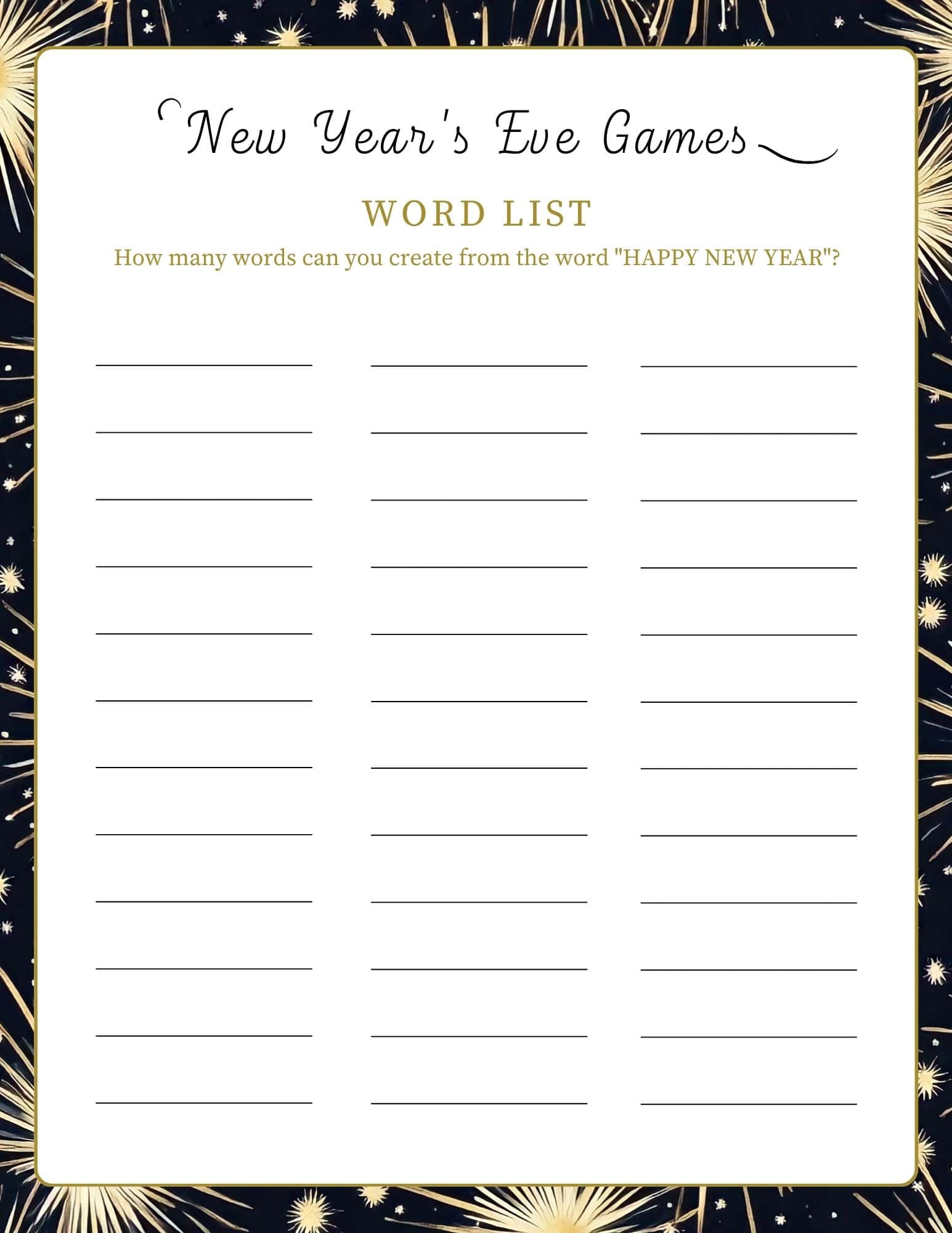 18 Free Printable Adults New Year’s Eve Party Games & Activities - My ...