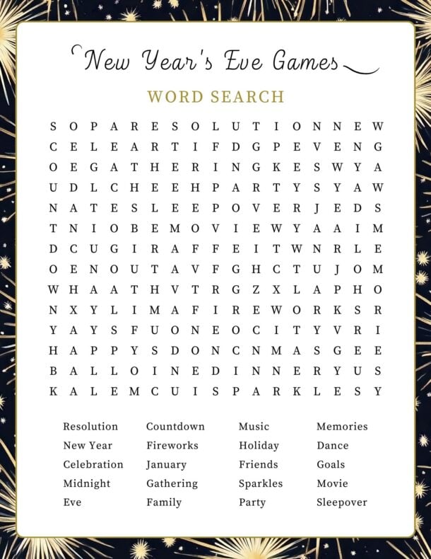 18 Free Printable Adults New Year’s Eve Party Games & Activities - My ...