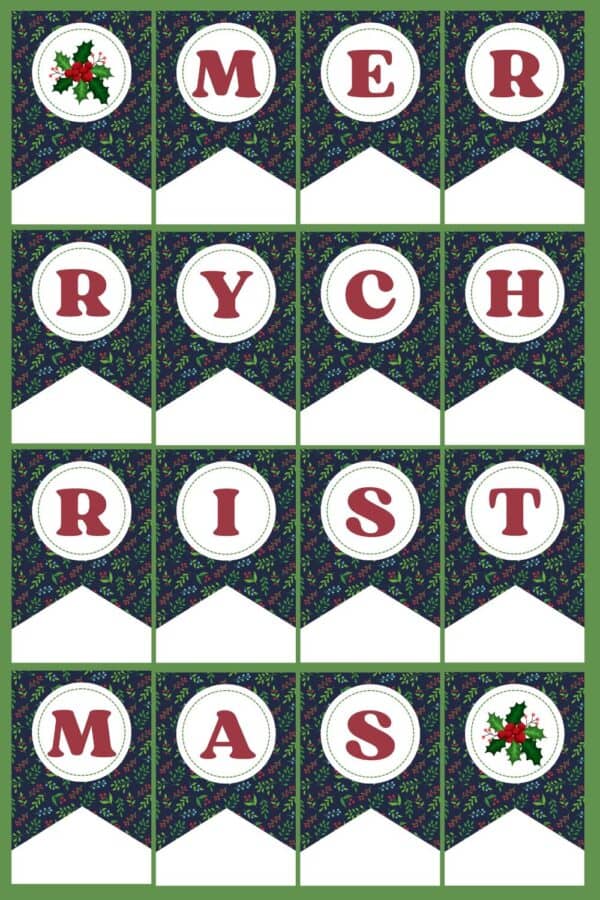 6 FREE Printable Merry Christmas Banners - My Printable Home