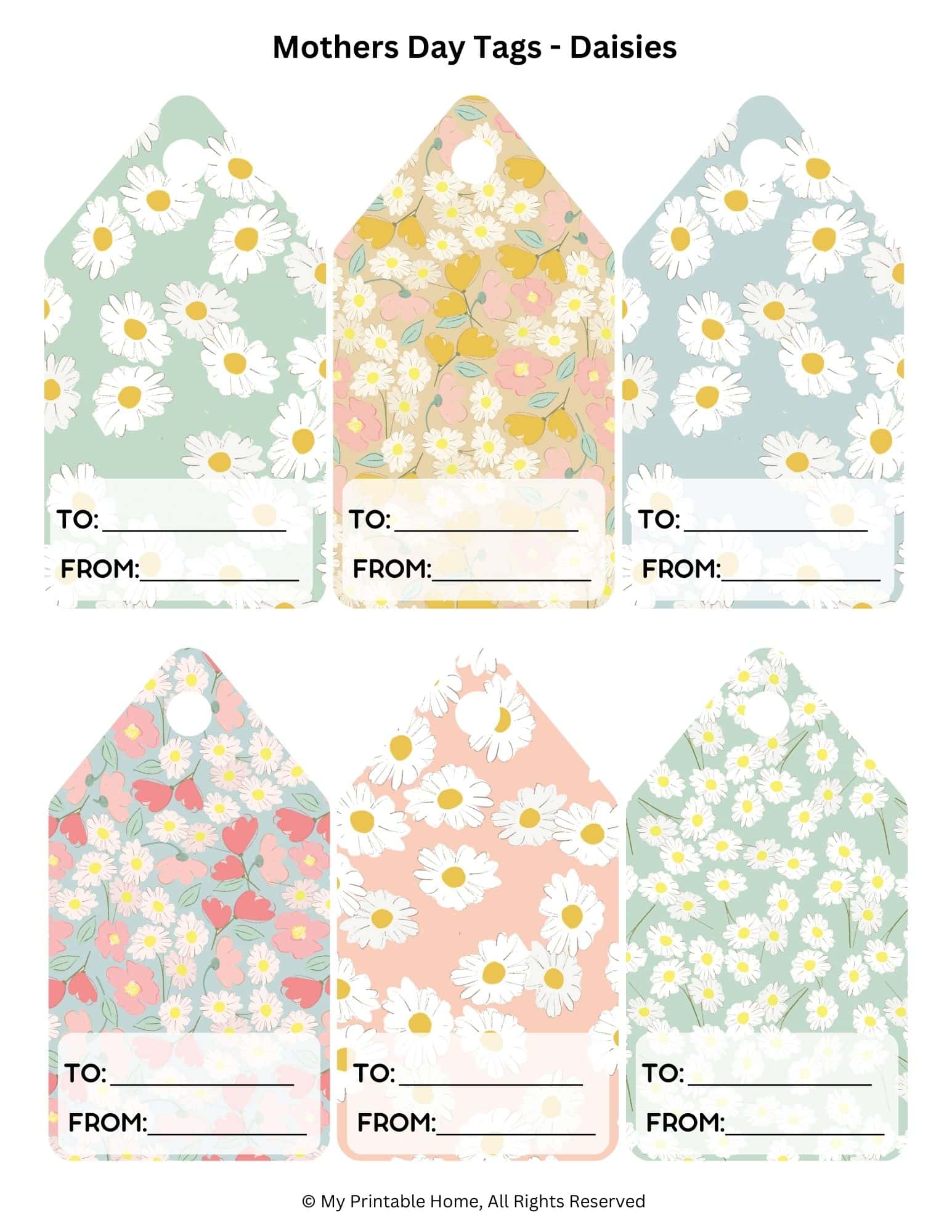 Free Printable Happy Mother's Day Gift Tags - My Printable Home