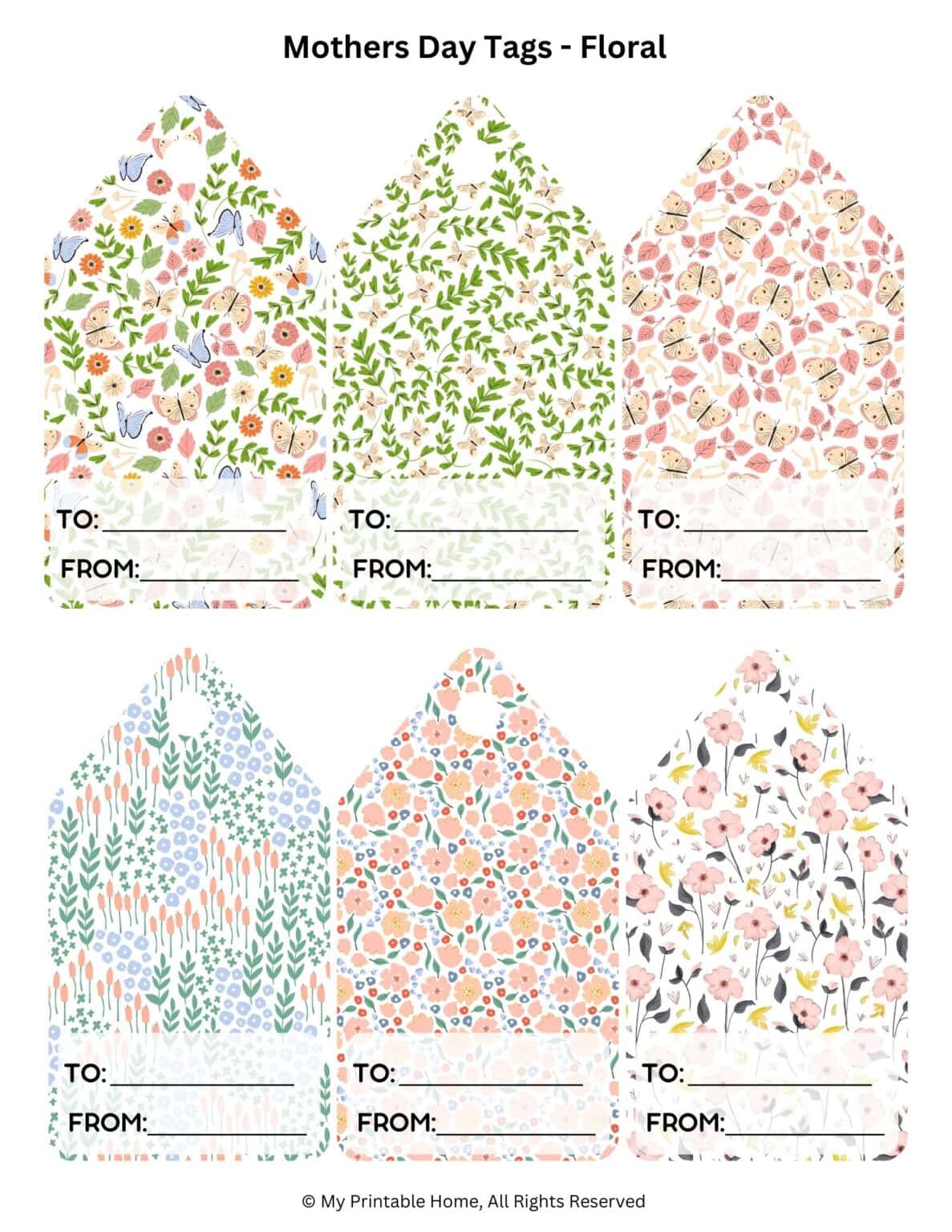 Free Printable Happy Mother's Day Gift Tags - My Printable Home