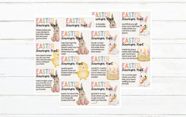 Free Printable Indoor Easter Scavenger Hunt Cards for Family Fun! - My ...